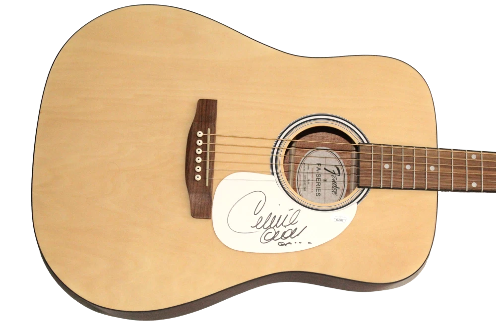 Celine Dion Signed Autograph Fender Acoustic Guitar - Falling into You ...