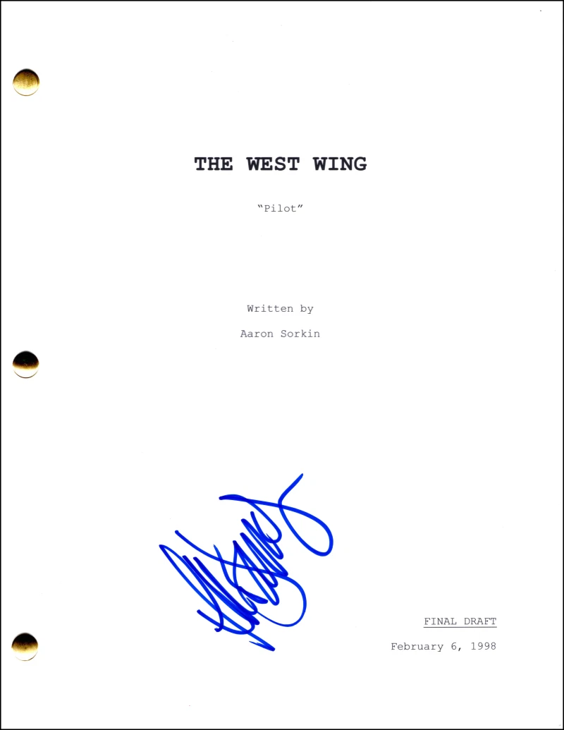 Allison Janney Signed Autograph The West Wing Pilot Script Screenplay ...