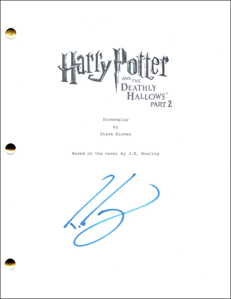 Tom Felton Signed Autograph Harry Potter Deathly Hallows 2 Script ...