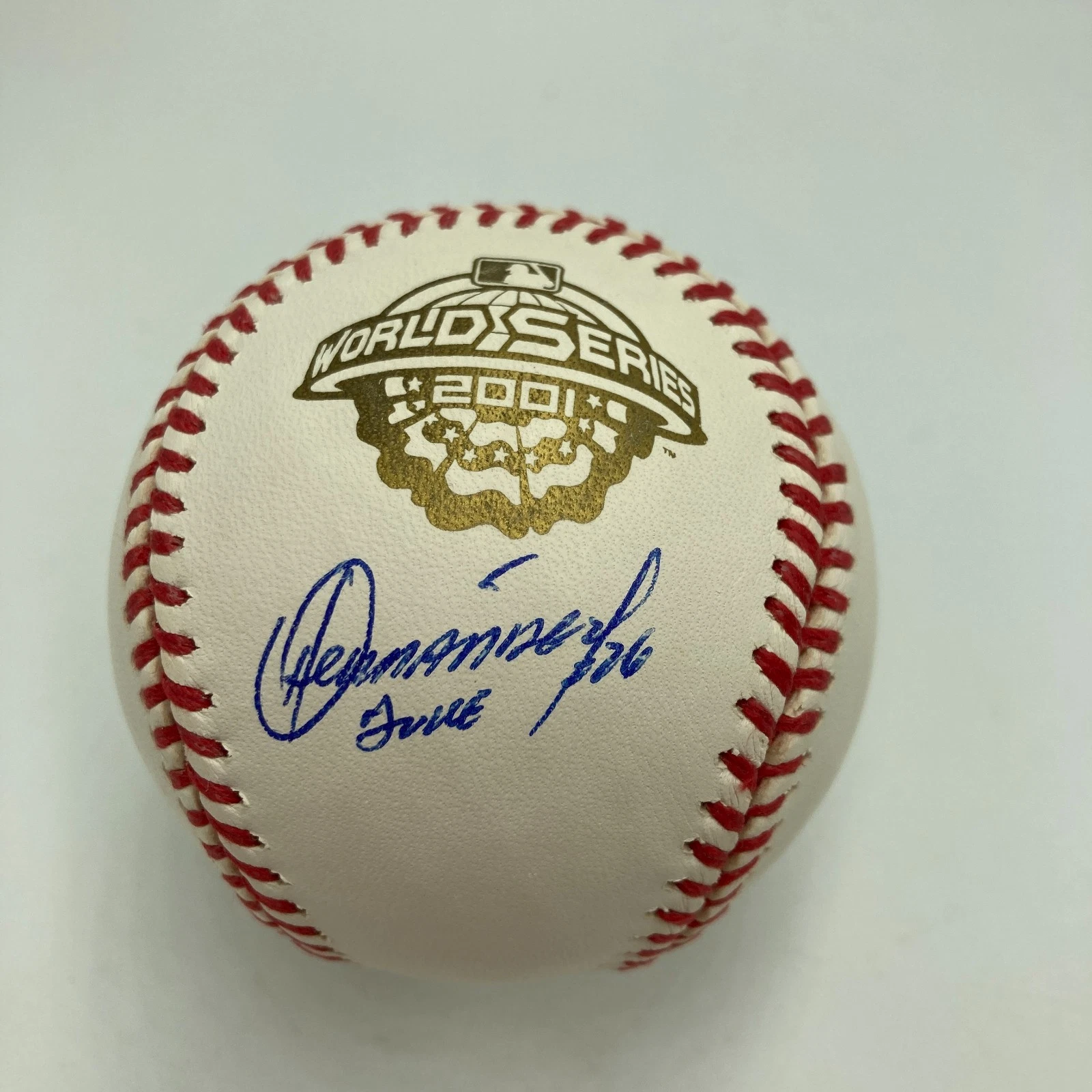 Orlando Hernandez El Duque Signed 2001 World Series Baseball PSA DNA ...