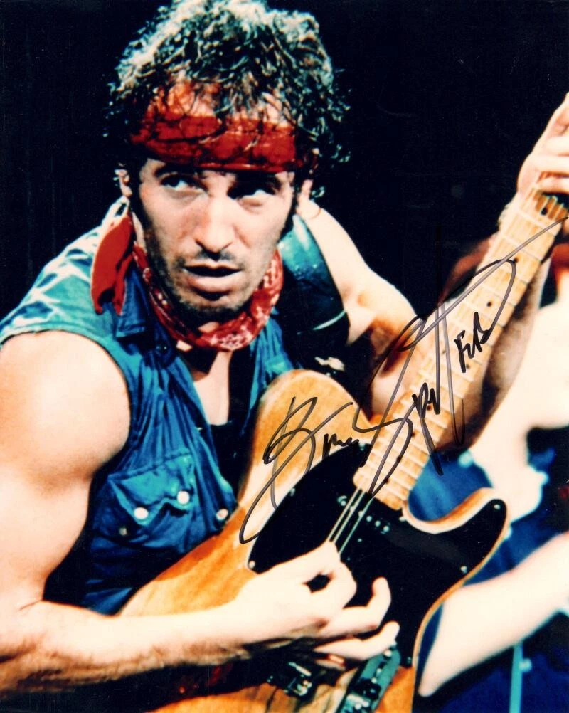 Bruce Springsteen Signed Autograph 8x10 Photo - Vintage Full Signature ...