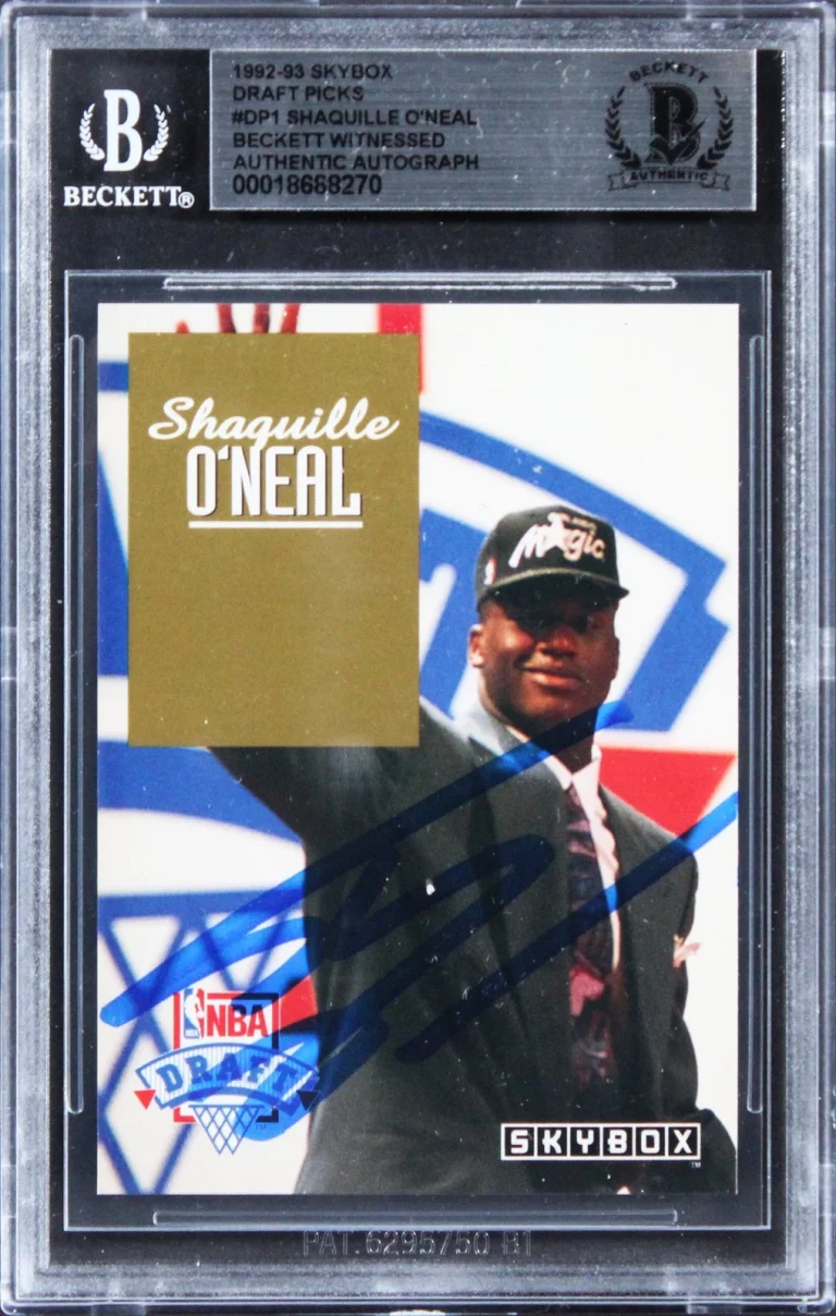 Magic Shaquille O'Neal Signed 1992 Skybox Draft Picks #DP1 Rookie Card ...
