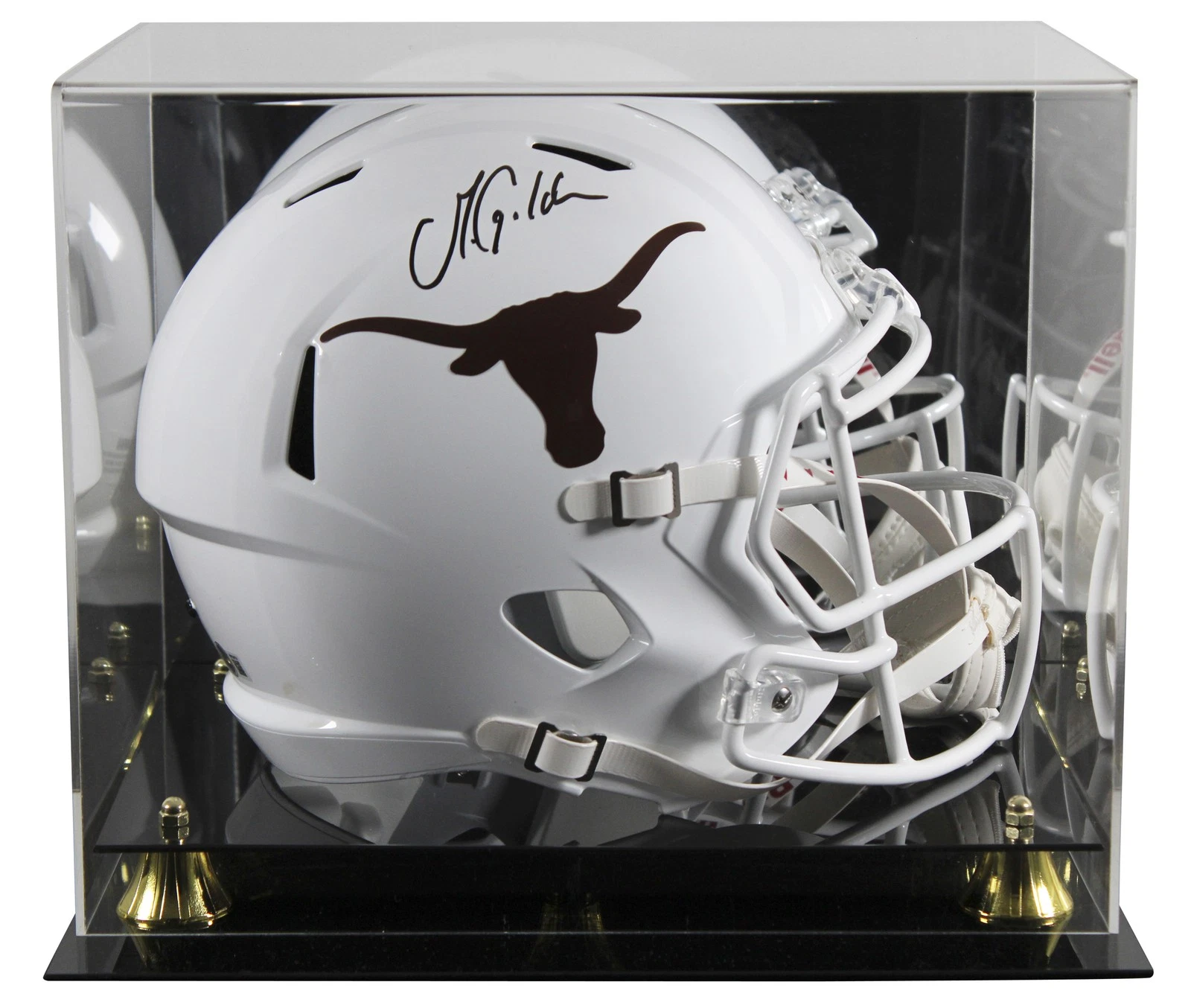 Texas Matthew Golden Signed Full Size Speed Rep Helmet W/ Case BAS ...