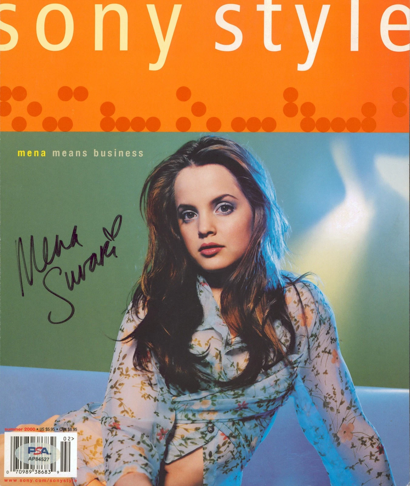 Mena Suvari Authentic Signed Summer 2000 Sony Style Magazine Cover PSA ...