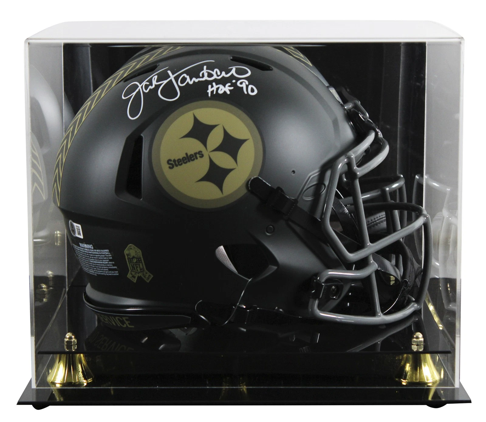 Steelers Jack Lambert "HOF" Signed STS IV F/S Speed Proline Helmet W ...