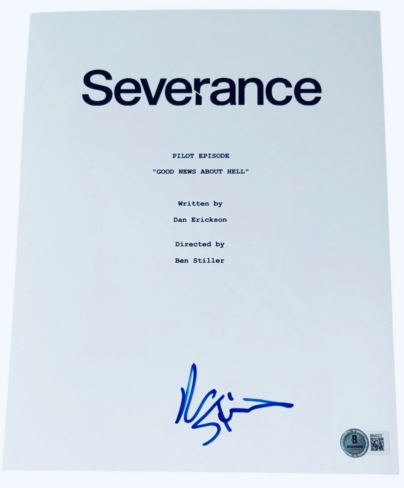 Ben Stiller Signed Autograph Severance "Pilot" TV Full Episode Script ...
