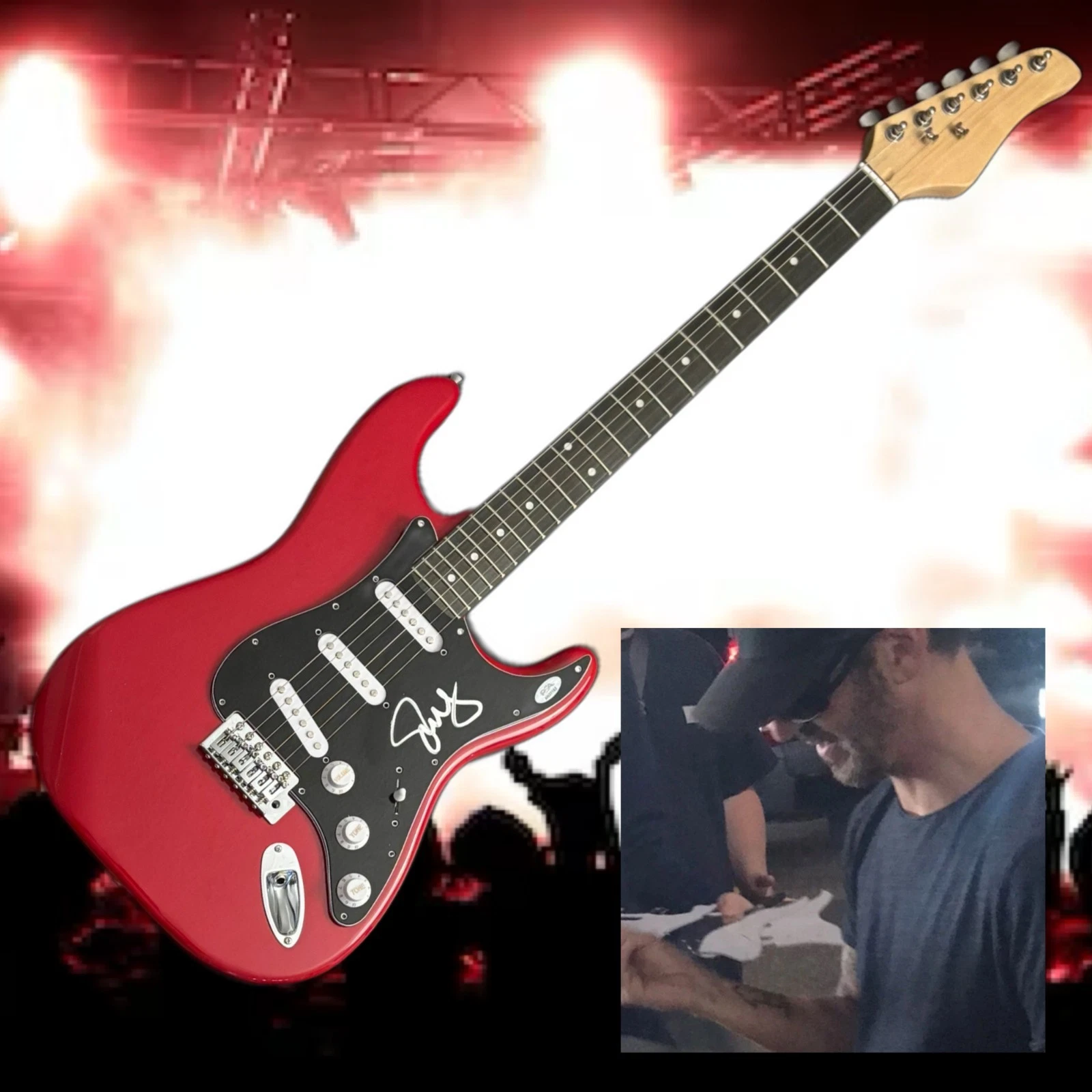 PSA Godsmack Band Singer * SULLY ERNA * Signed Electric Guitar PROOF ...