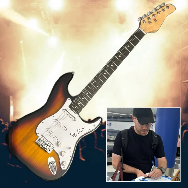 GFA Ryan O'Neal Singer * SLEEPING AT LAST * Signed Electric Guitar ...