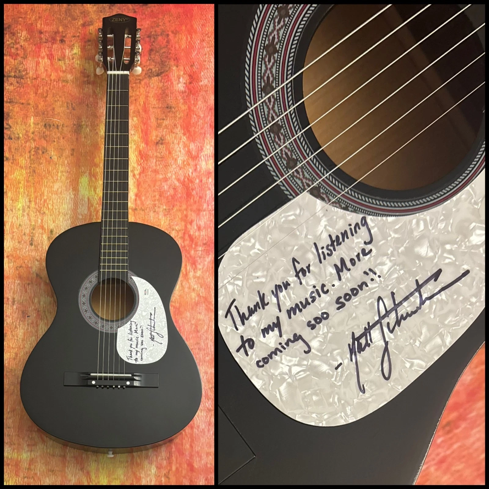 PSA Vienna Country Singer * MATT SCHUSTER * Signed Acoustic Guitar COA ...