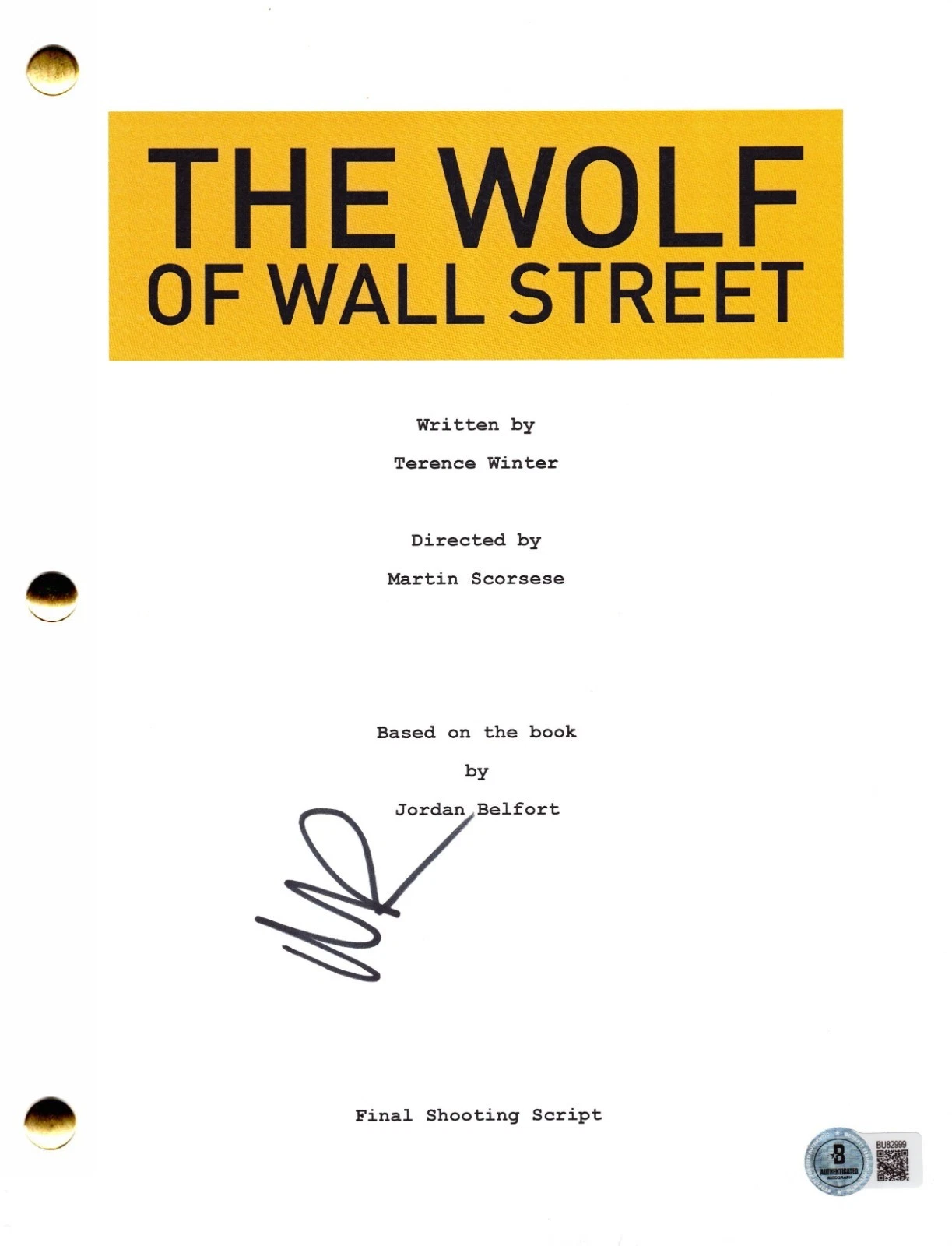 Margot Robbie Signed The Wolf of Wall Street Script Autograph Beckett ...