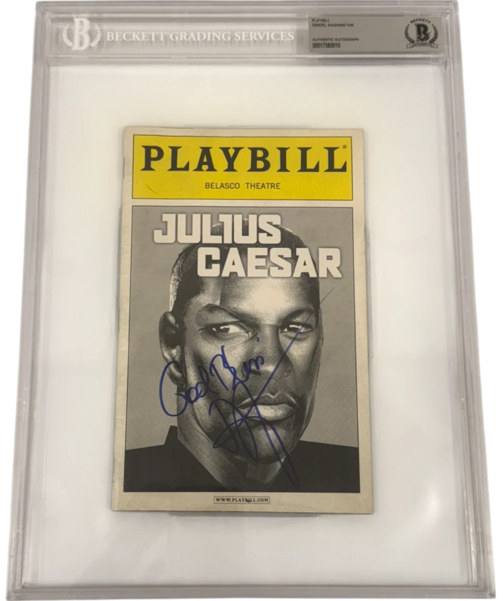Denzel Washington Signed Julius Caesar Playbill Autograph Beckett ...