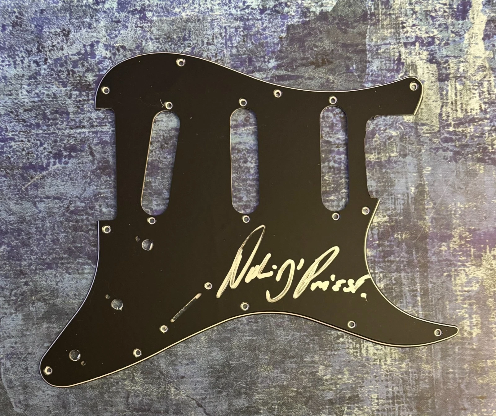 GFA London Metal Band * NADIR D'PRIEST * Signed Electric Pickguard ...