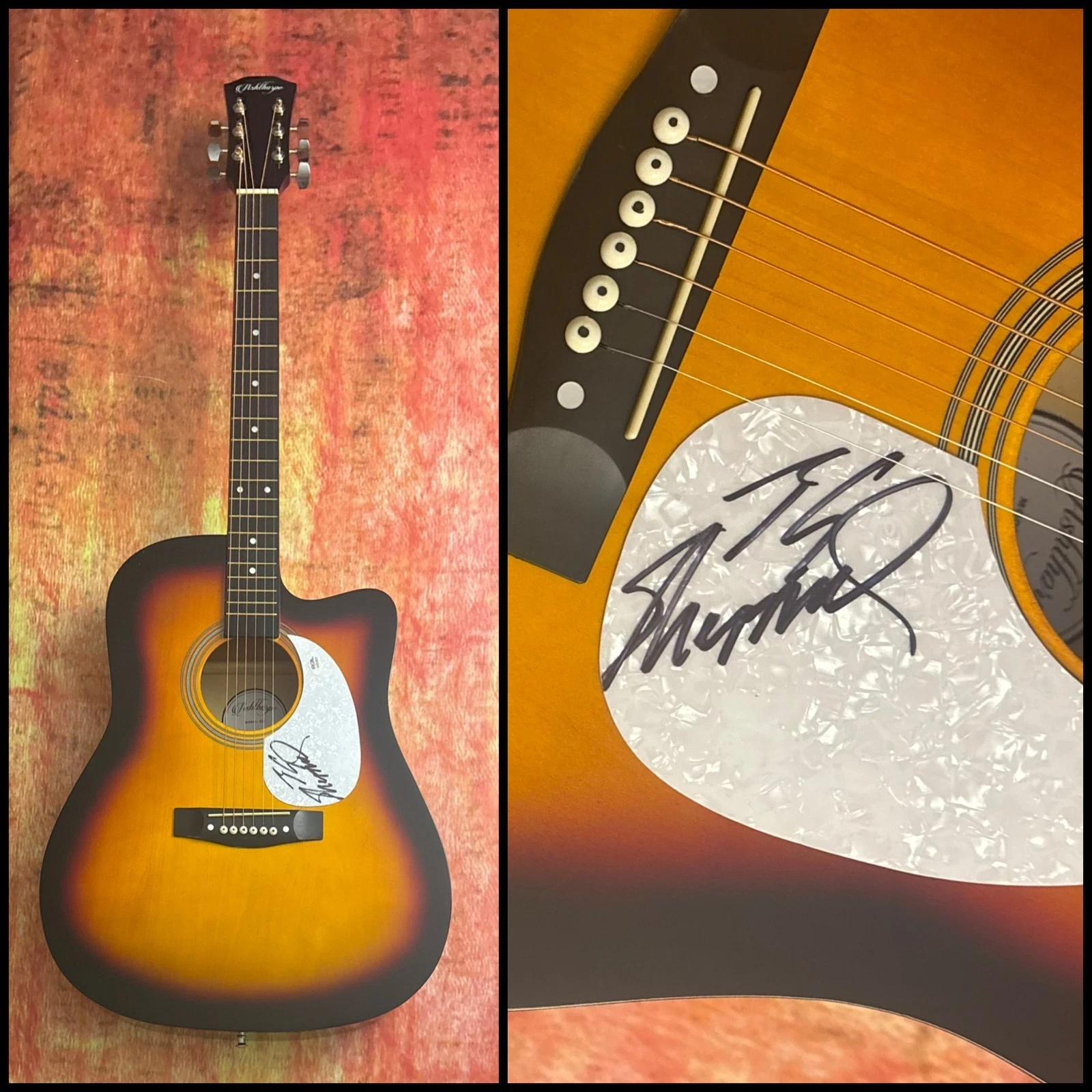 PSA I Loved 'Em Every One * T.G. SHEPPARD * Signed 41" Acoustic Guitar ...