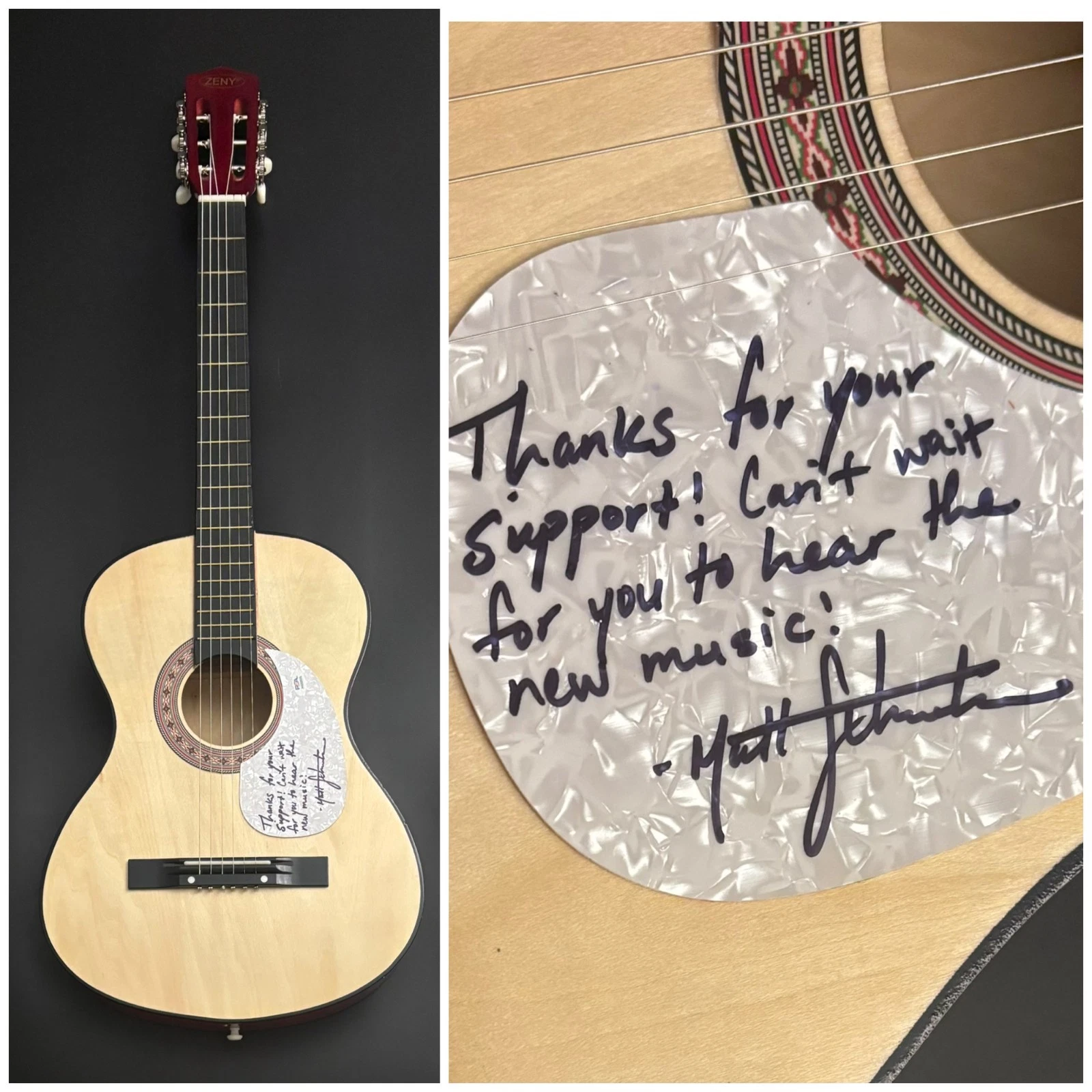 PSA Vienna Country Singer * MATT SCHUSTER * Signed Acoustic Guitar COA ...