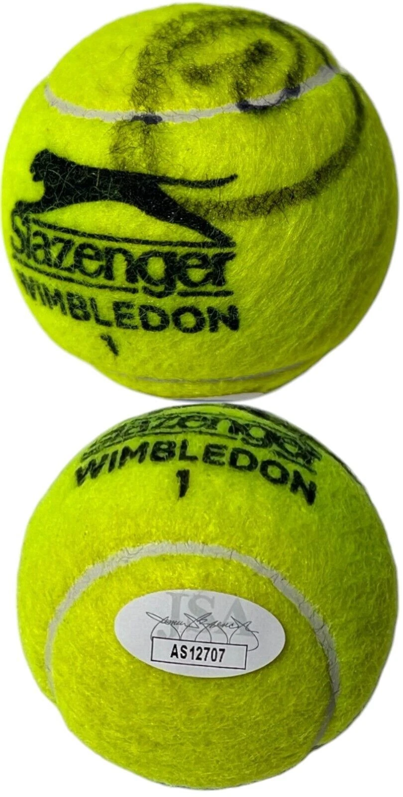 NOVAK DJOKOVIC SIGNED AUTOGRAPHED WIMBLEDON TENNIS BALL AO US OPEN JSA ...