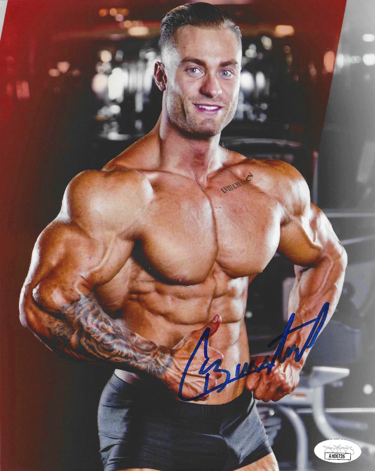 CHRIS BUMSTEAD SIGNED AUTOGRAPH 8X10 PHOTO BODYBUILDING MR O OLYMPIA ...