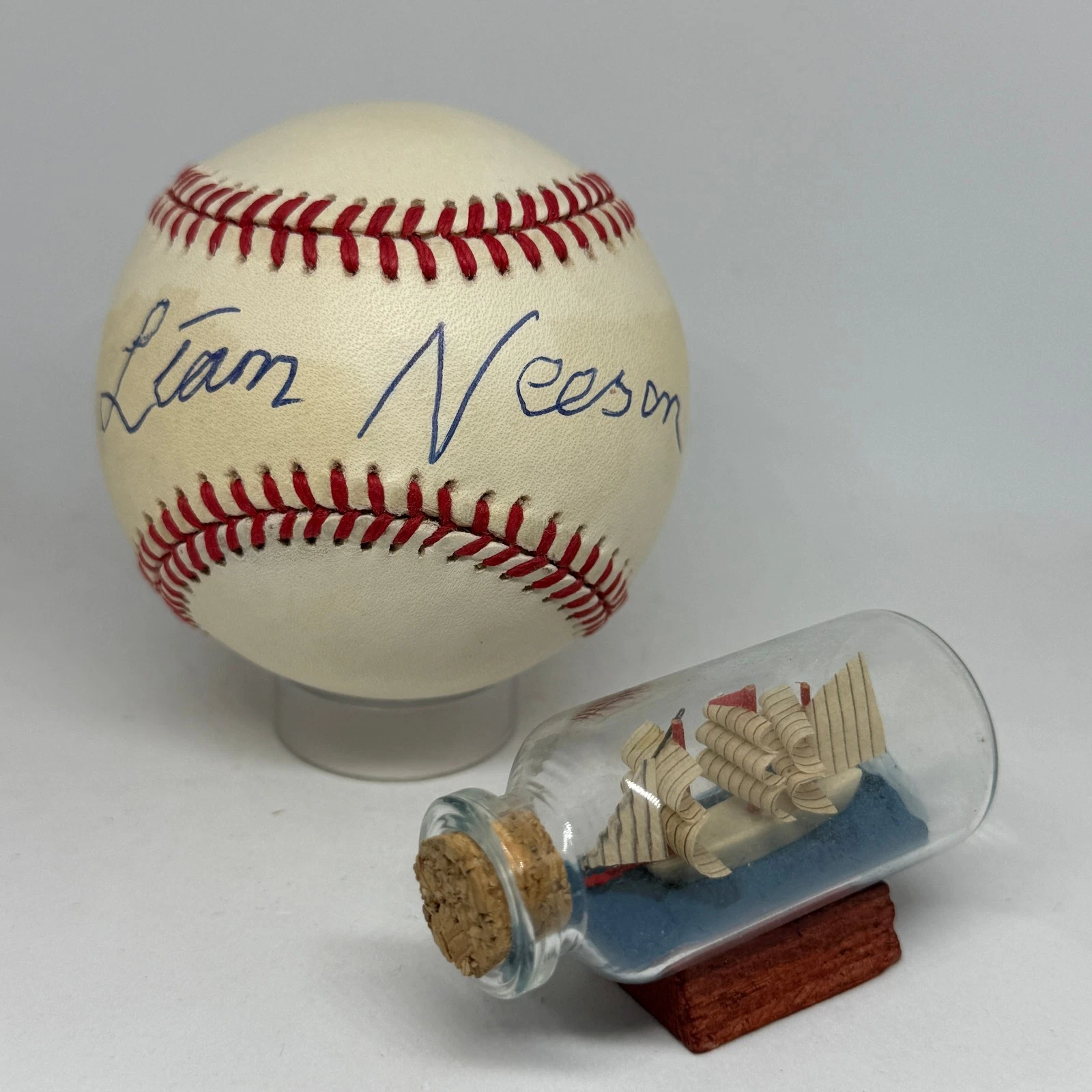 Liam Neeson signed Rawlings ONL Baseball JSA LOA Rare Star Wars Actor ...