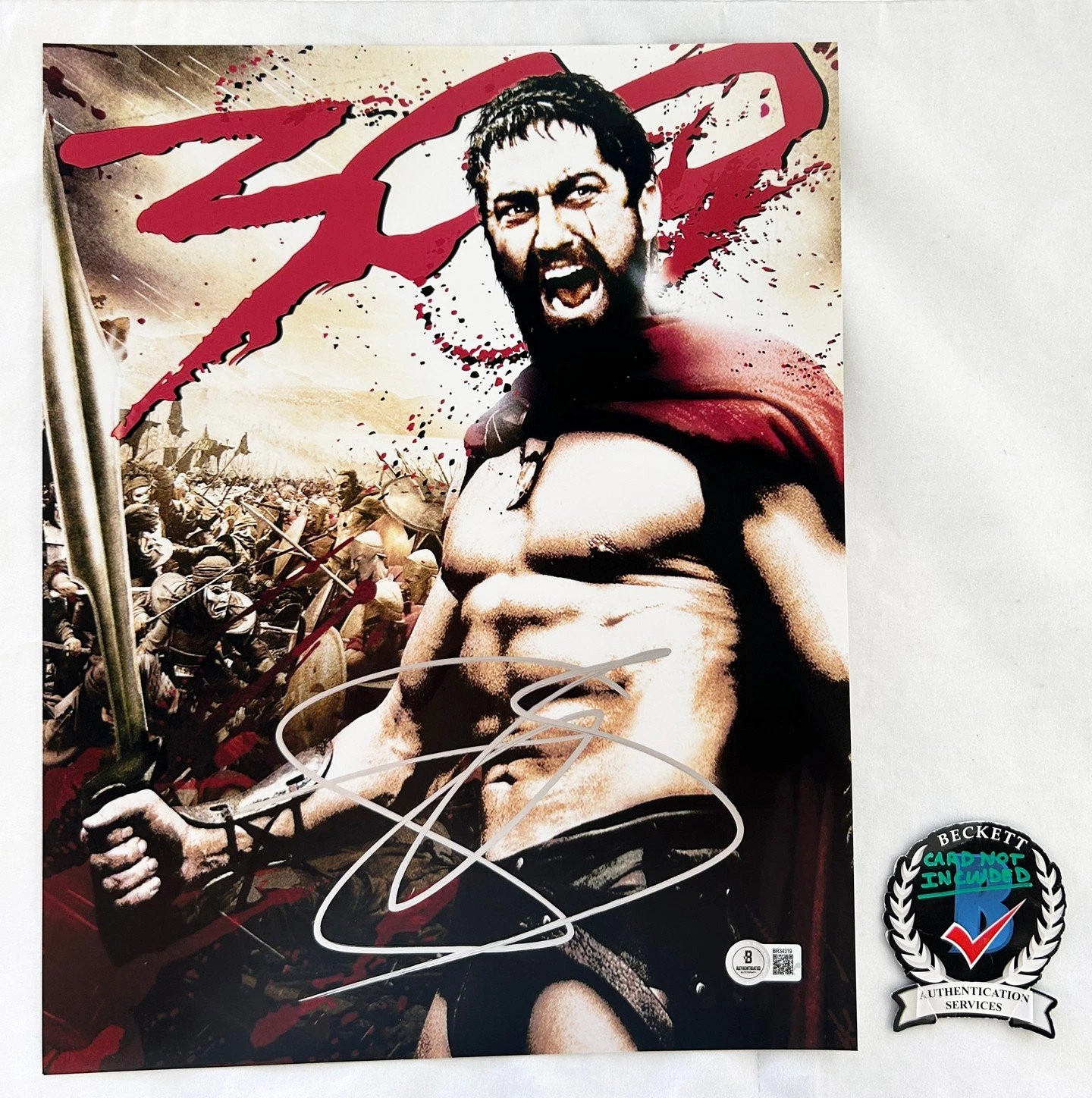 Gerard Butler Signed 11x14 Photo 300 Beckett BAS 1 COA | Autographia