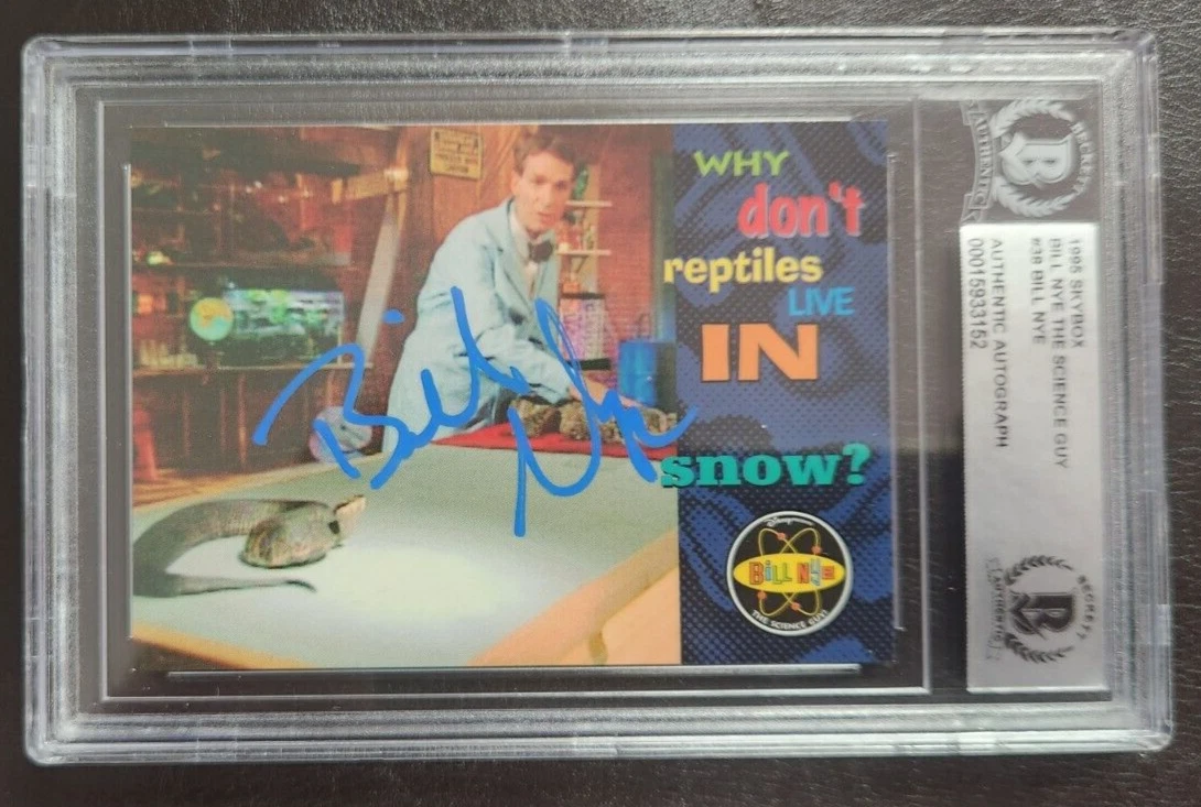 Bill Nye Signed 1995 Skybox Bill Nye the Science Guy Card w/ BAS COA ...