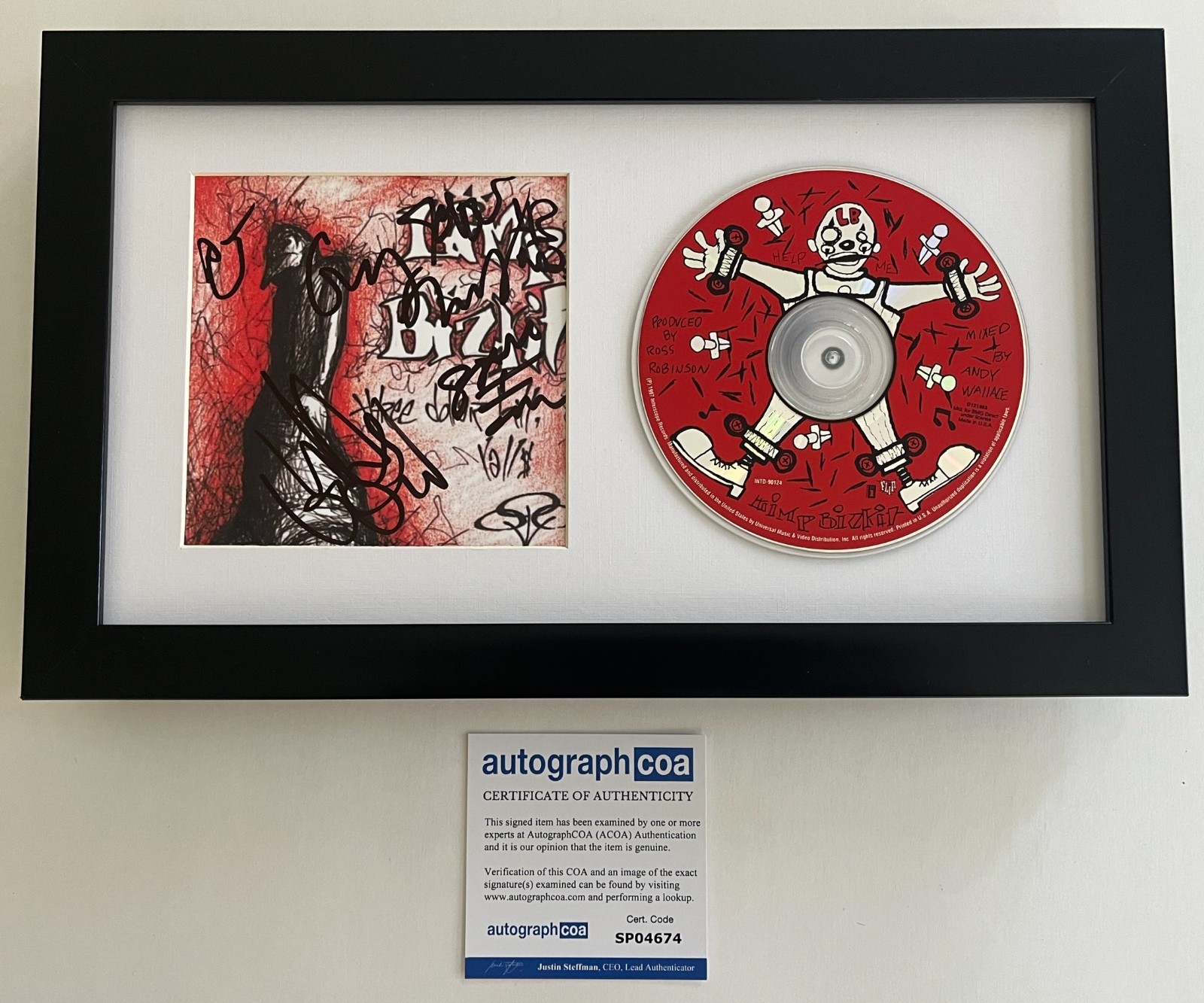 LIMP BIZKIT FRED DURST +4 SIGNED THREE DOLLAR BILL Y'ALL FRAMED CD ...