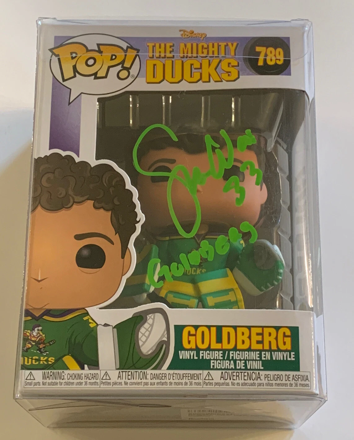 Shaun Weiss REAL SIGNED Disney Mighty Ducks Goldberg Funko Pop Toy ...