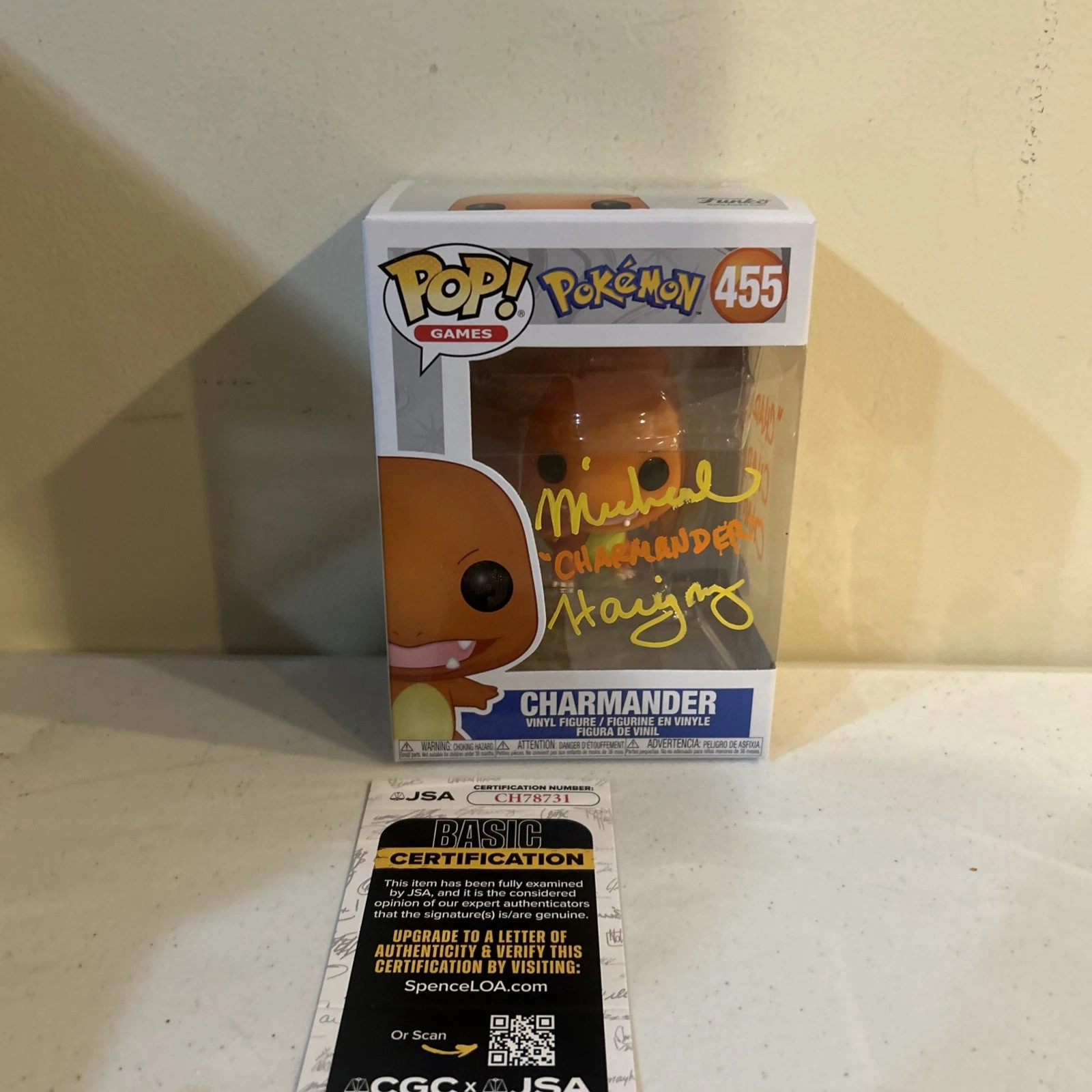 MICHAEL HAIGNEY SIGNED AUTOGRAPH CHARMANDER FUNKO POP JSA COA POKEMON ...
