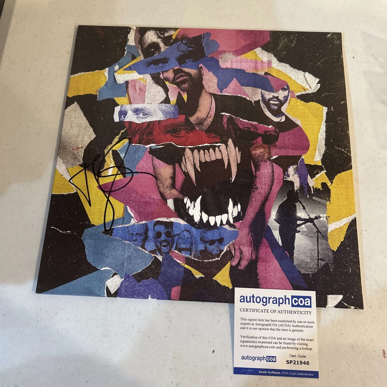 NEON TREES SIGNED AUTOGRAPH VINYL ALBUM ACOA SINK YOUR TEETH RECORD ...