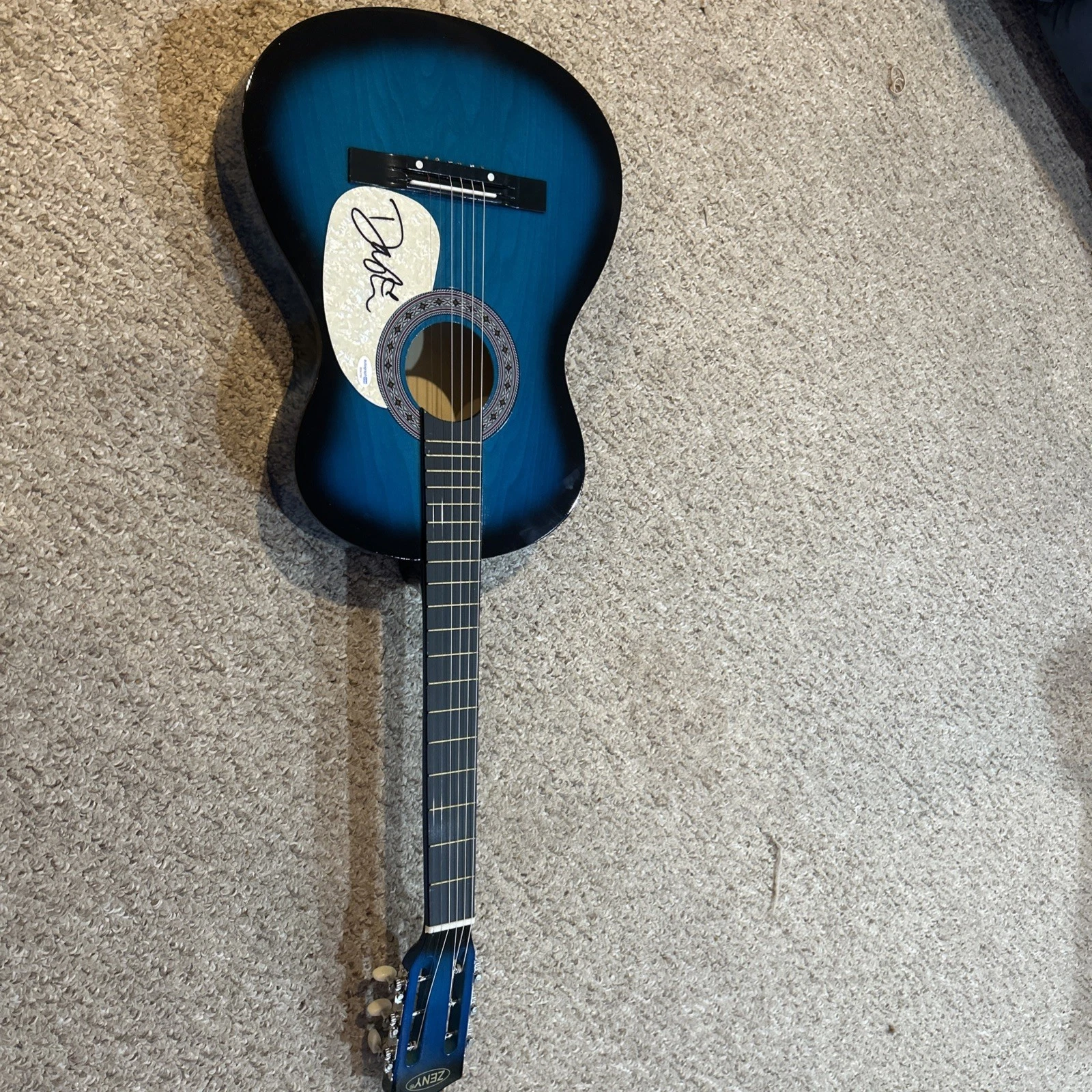 DASHA SIGNED AUTOGRAPH 38” ACOUSTIC GUITAR ACOA COUNTRY STAR AUSTIN ...