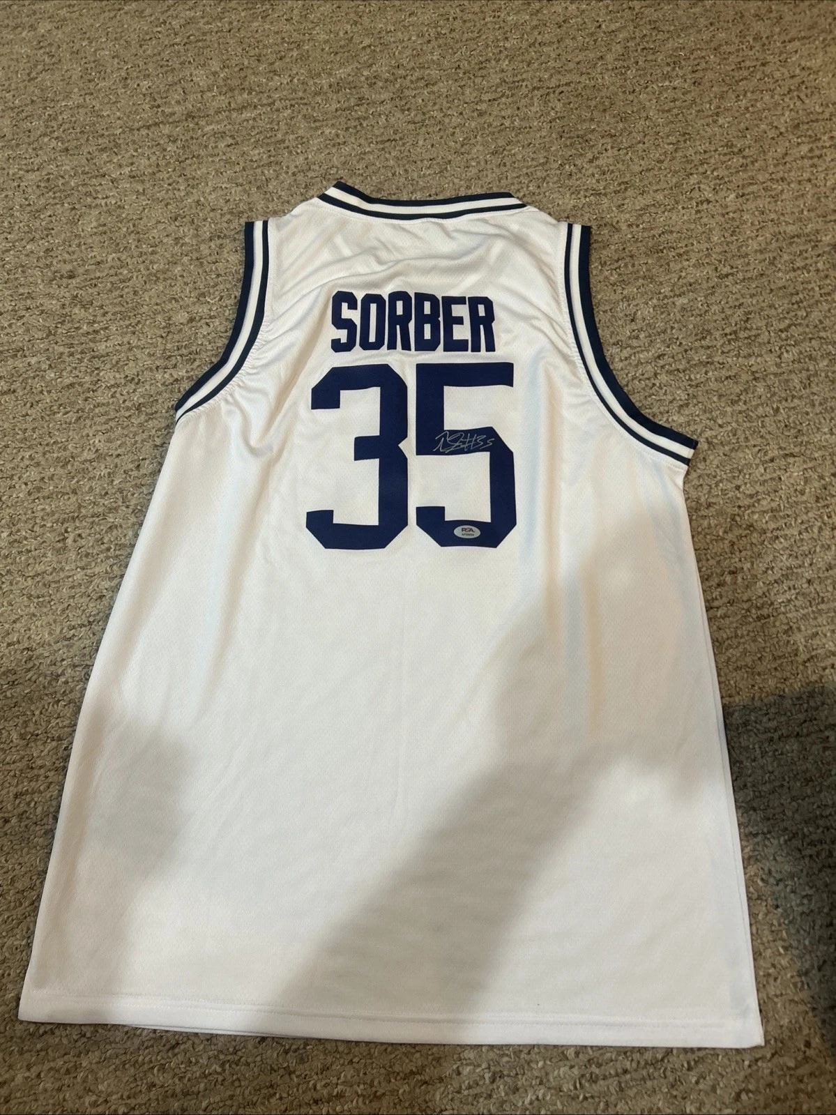 GEORGETOWN HOYAS- THOMAS SORBER SIGNED AUTOGRAPH JERSEY PSA COA ...