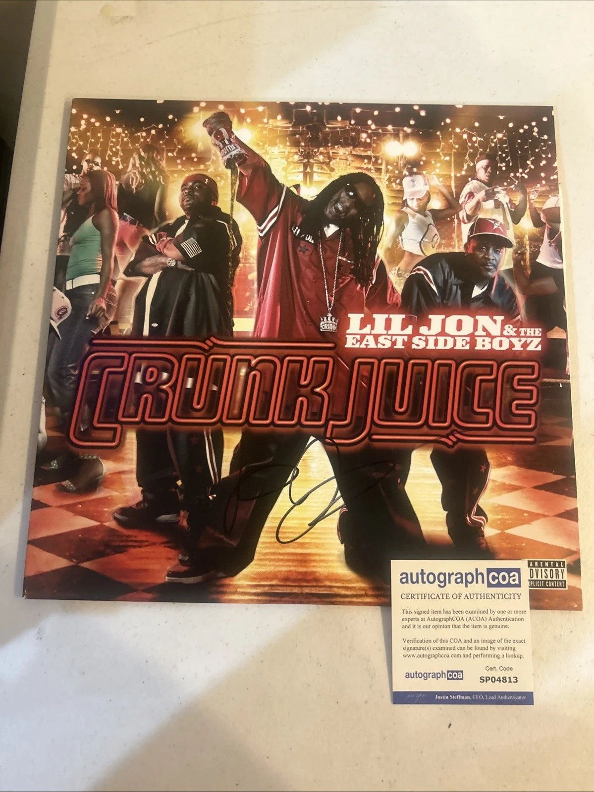 LIL JON SIGNED AUTOGRAPH VINYL ALBUM ACOA CRUNK JUICE RECORD LP IN DA ...