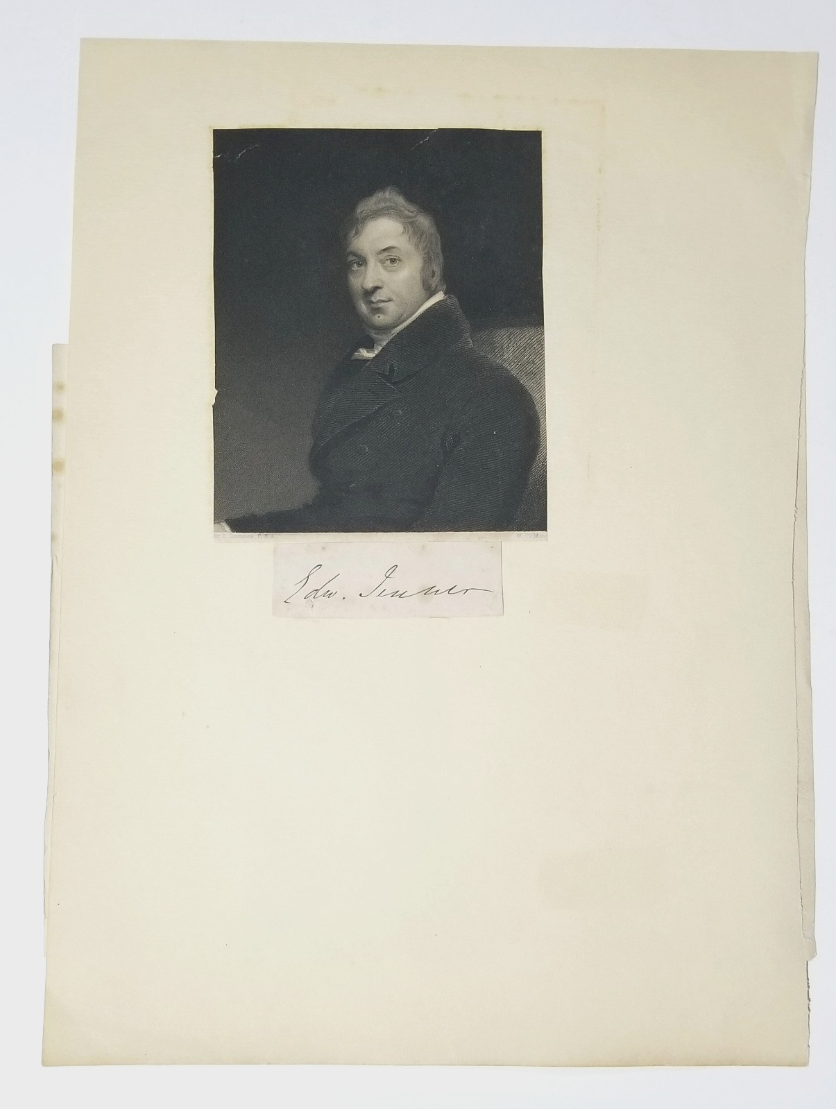 Edward Jenner SIGNED Album Page COA Autograph Father of Immunology ...