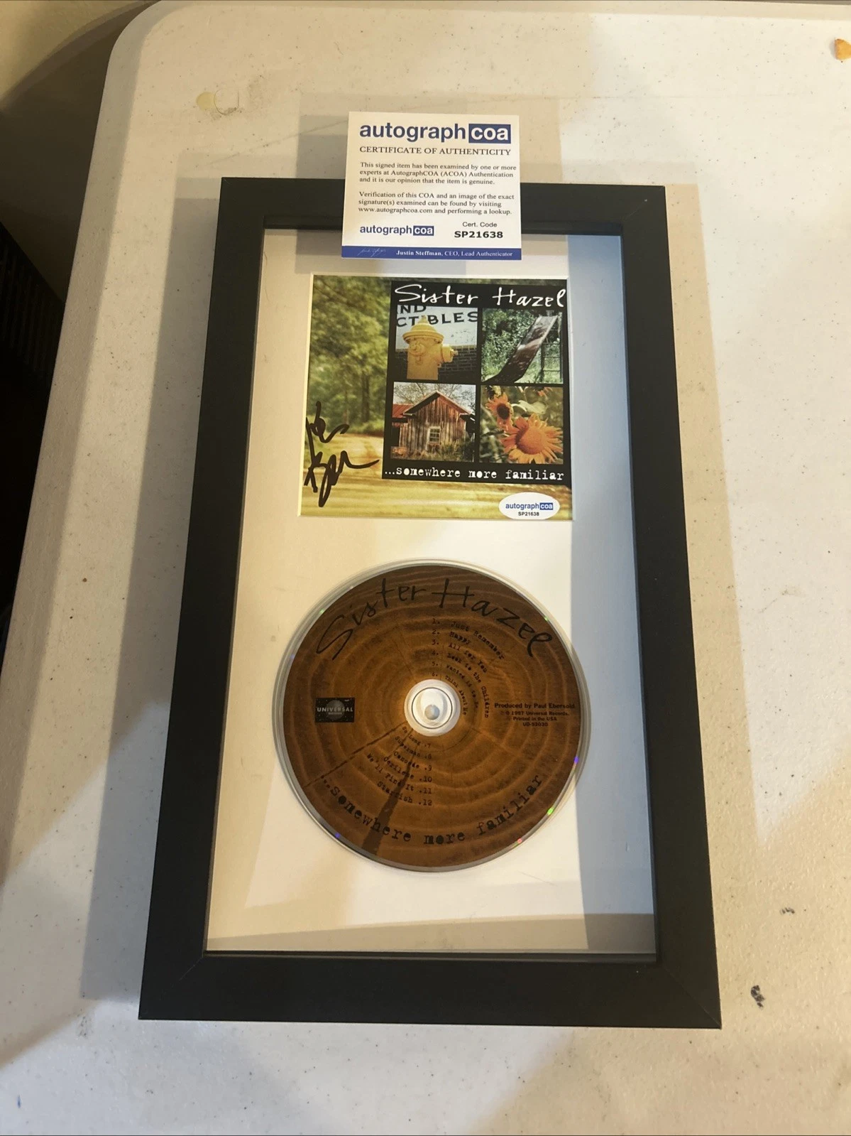 KEN BLOCK SISTER HAZEL SIGNED AUTOGRAPH FRAMED CD DISPLAY ACOA ...