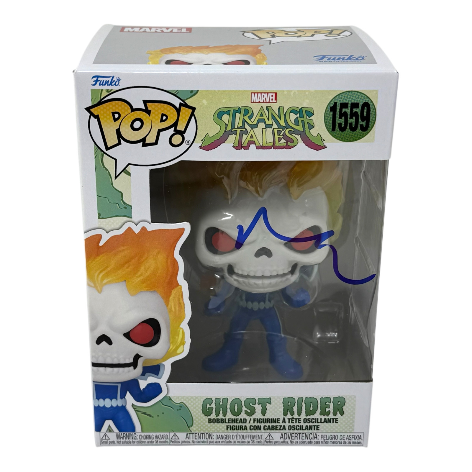 Nicolas Cage Signed Ghost Rider Funko Pop #1559 Marvel Autograph ACOA ...
