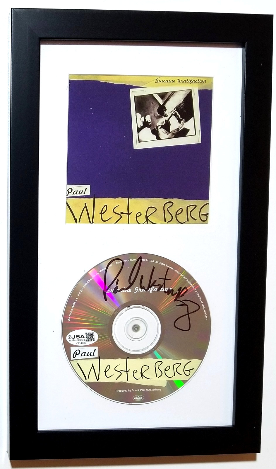 Paul Westerberg The Replacements SIGNED Suicaine Gratifaction Framed CD ...