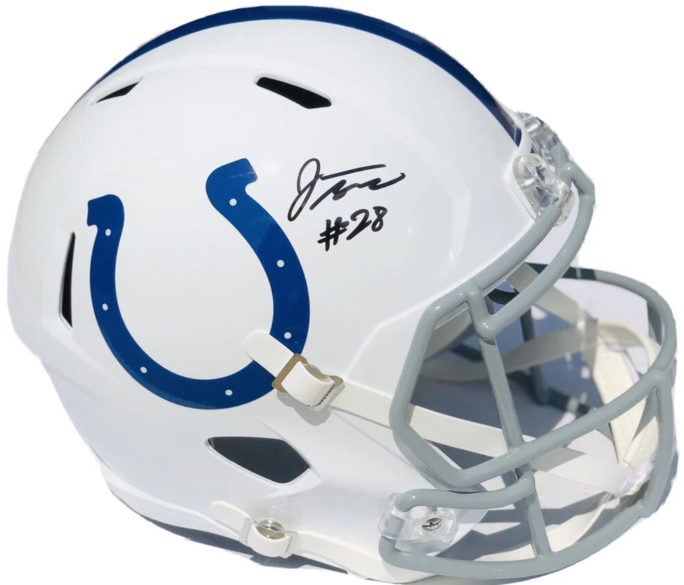 IND Colts #28 JONATHAN TAYLOR Signed Autographed F/S Football Helmet ...