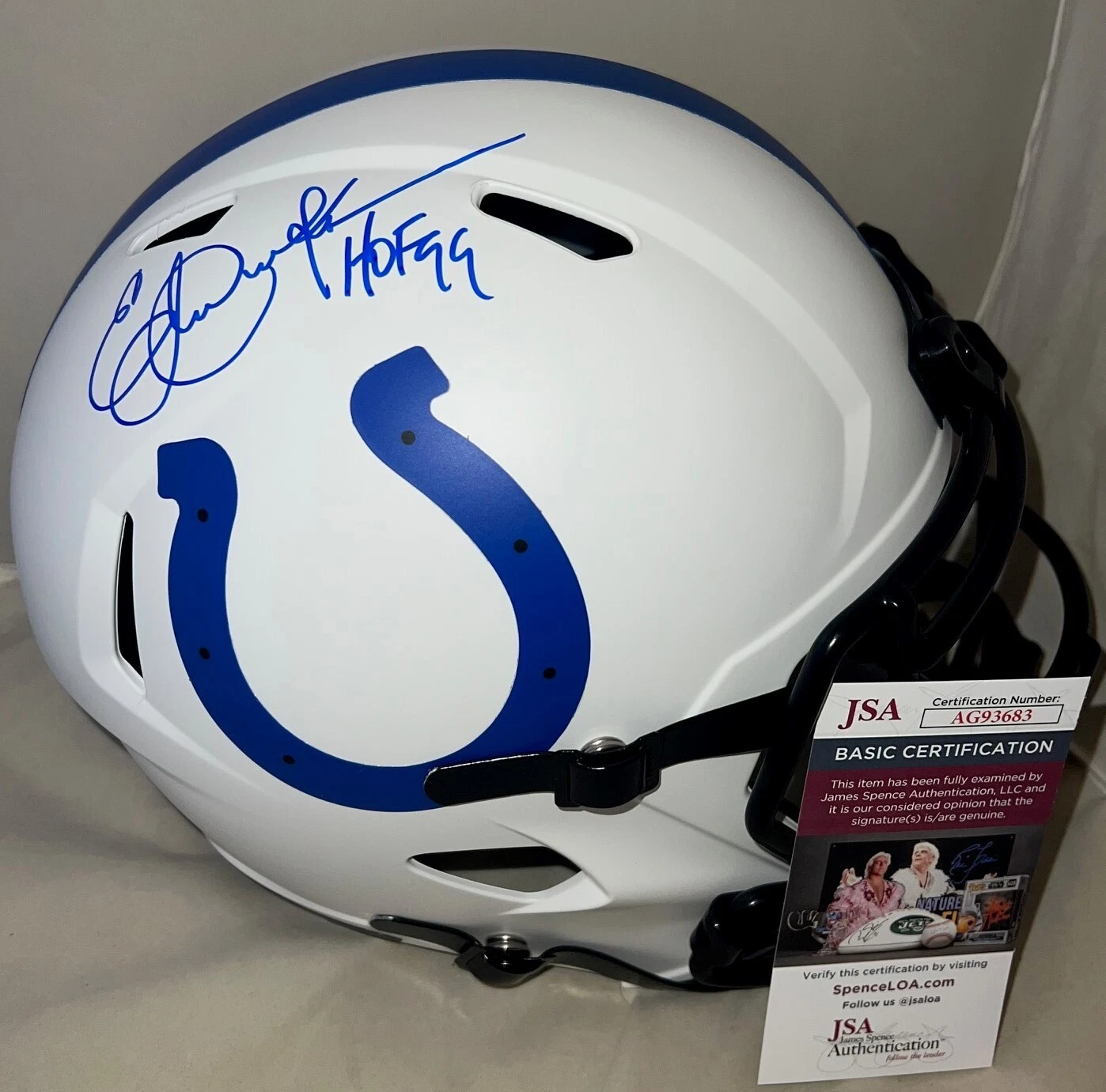 Eric Dickerson signed Indianapolis Colts Lunar Eclipse F/S Helmet W ...