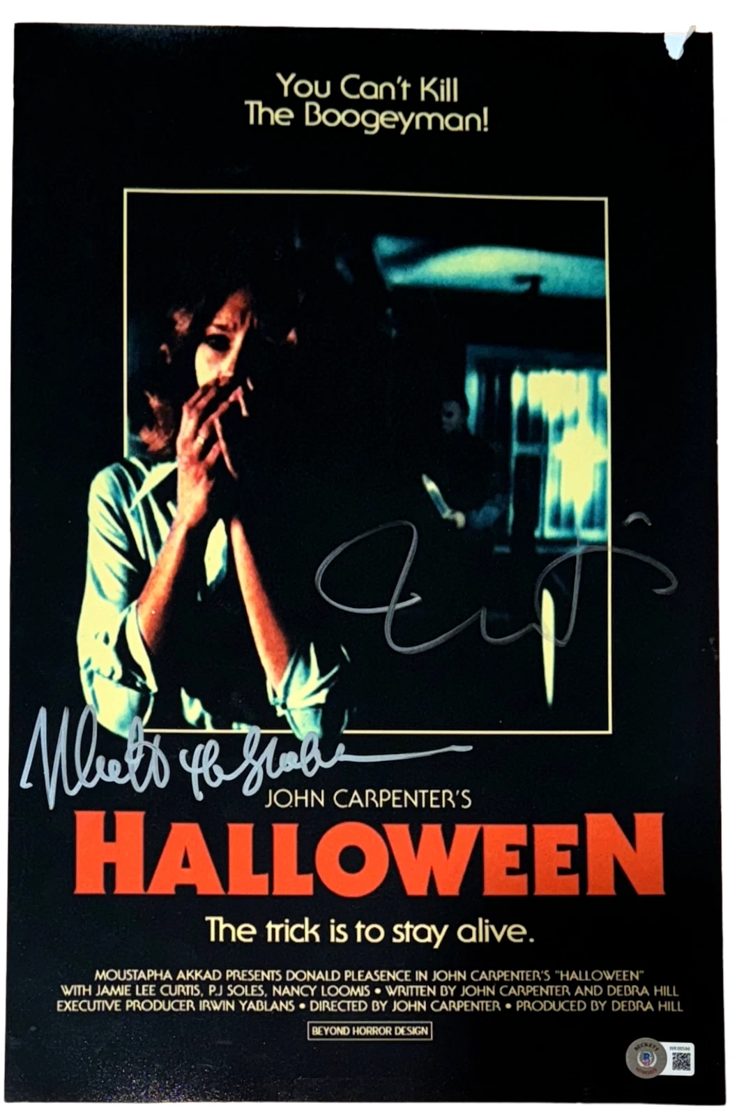 Jamie Lee Curtis & Nick Castle HALLOWEEN Signed 11x17 Poster Photo ...
