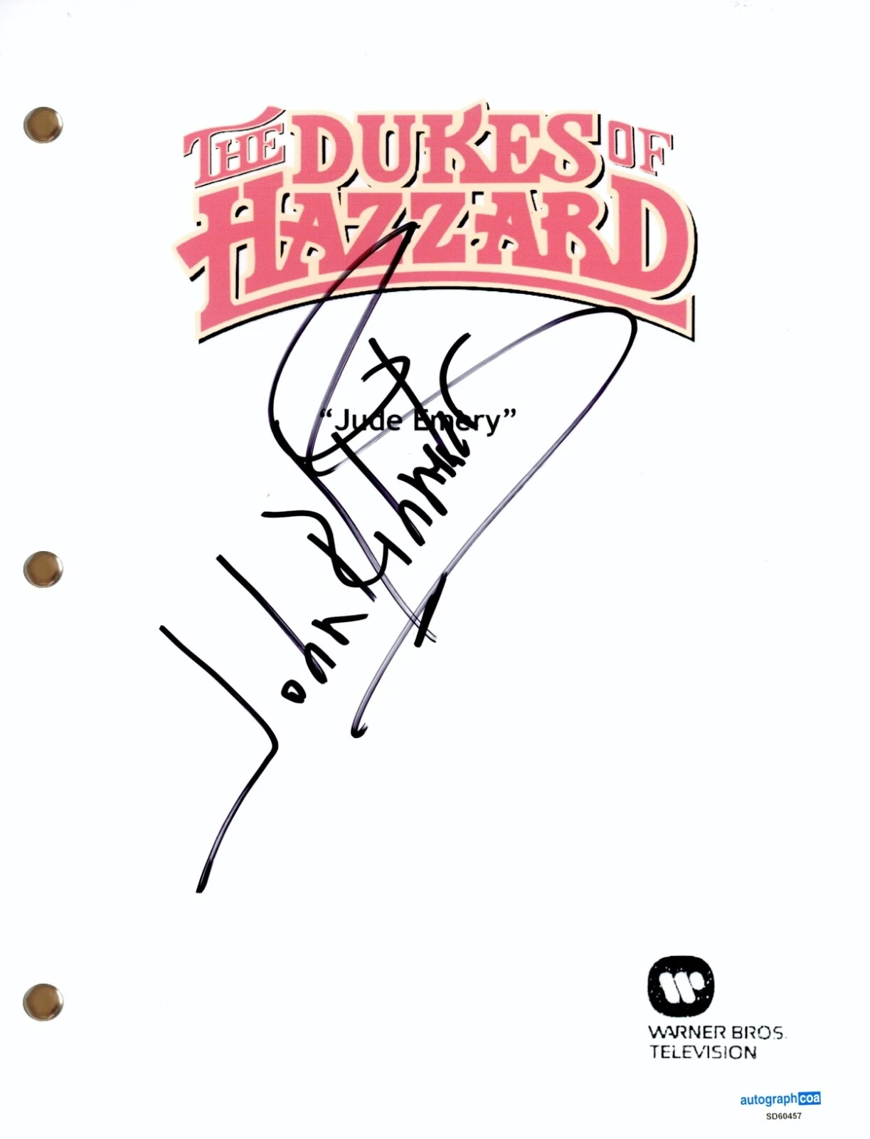 John Schneider “The Dukes of Hazzard” Signed Autograph Full Episode ...