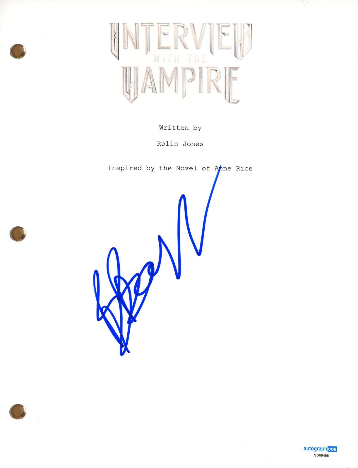 Bailey Bass "Interview With The Vampire" Signed Autograph TV Pilot ...