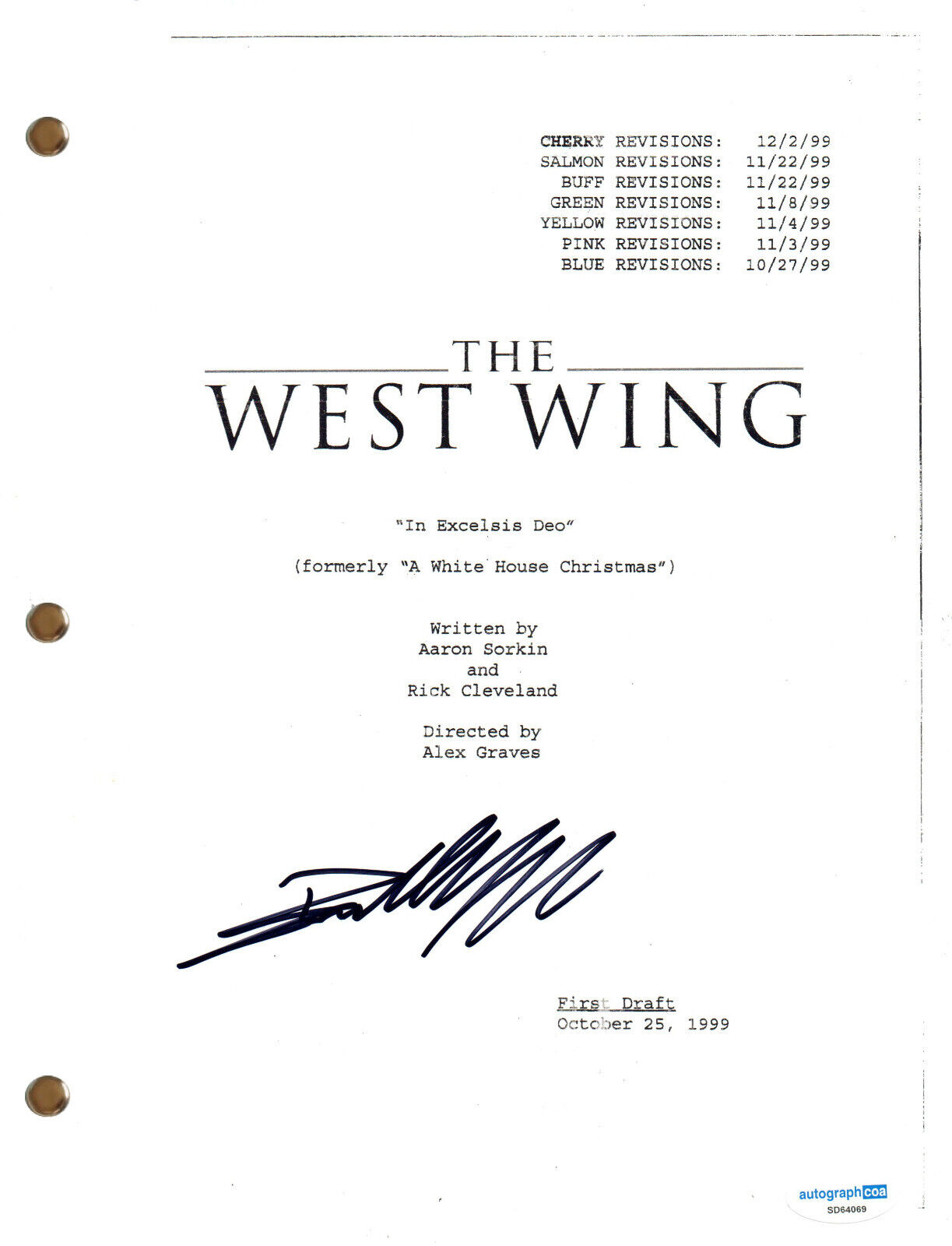 Bradley Whitford "The West Wing" Signed Autograph Full Episode 110 ...