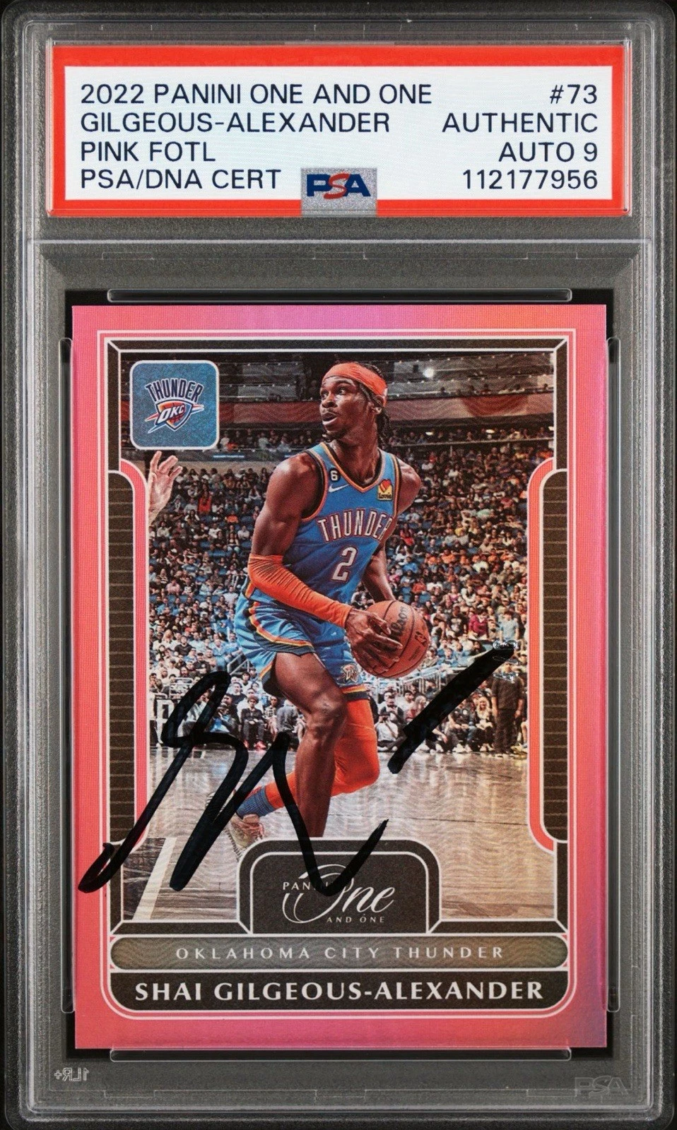 2022 Panini One & One #73 Shai Gilgeous-Alexander Signed PINK FOTL /6 ...