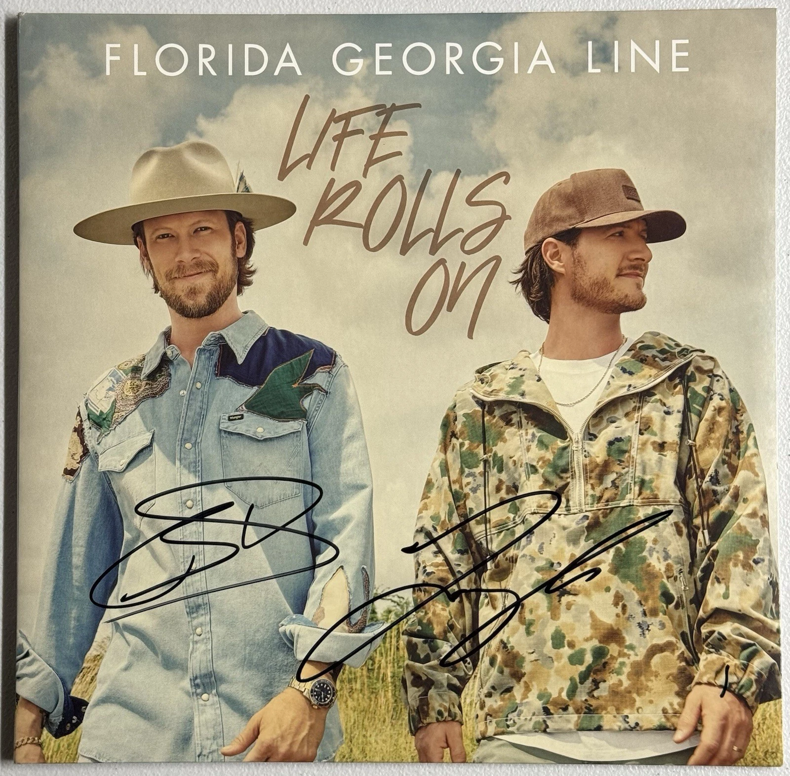 Florida Georgia Line Signed Life Rolls On Vinyl Album JSA COA Tyler ...