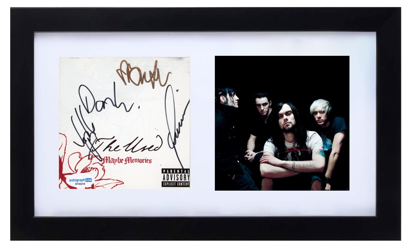 The Used Band Signed Autograph Maybe Memories CD Cover Frame Bert ...