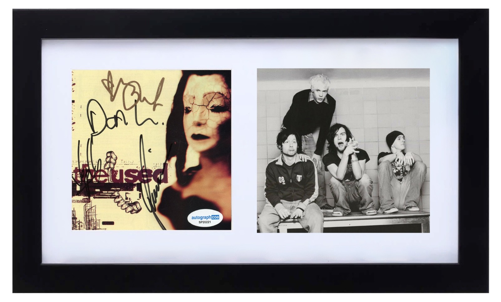The Used Band Signed Self Titled (2002) CD Cover Framed Bert McCracken ...
