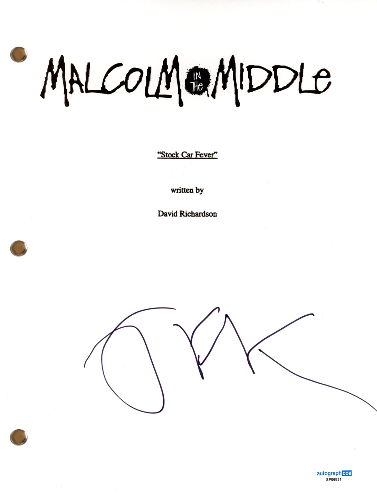 Jane Kaczmarek "Malcolm In The Middle" Signed Autograph Full Episode ...
