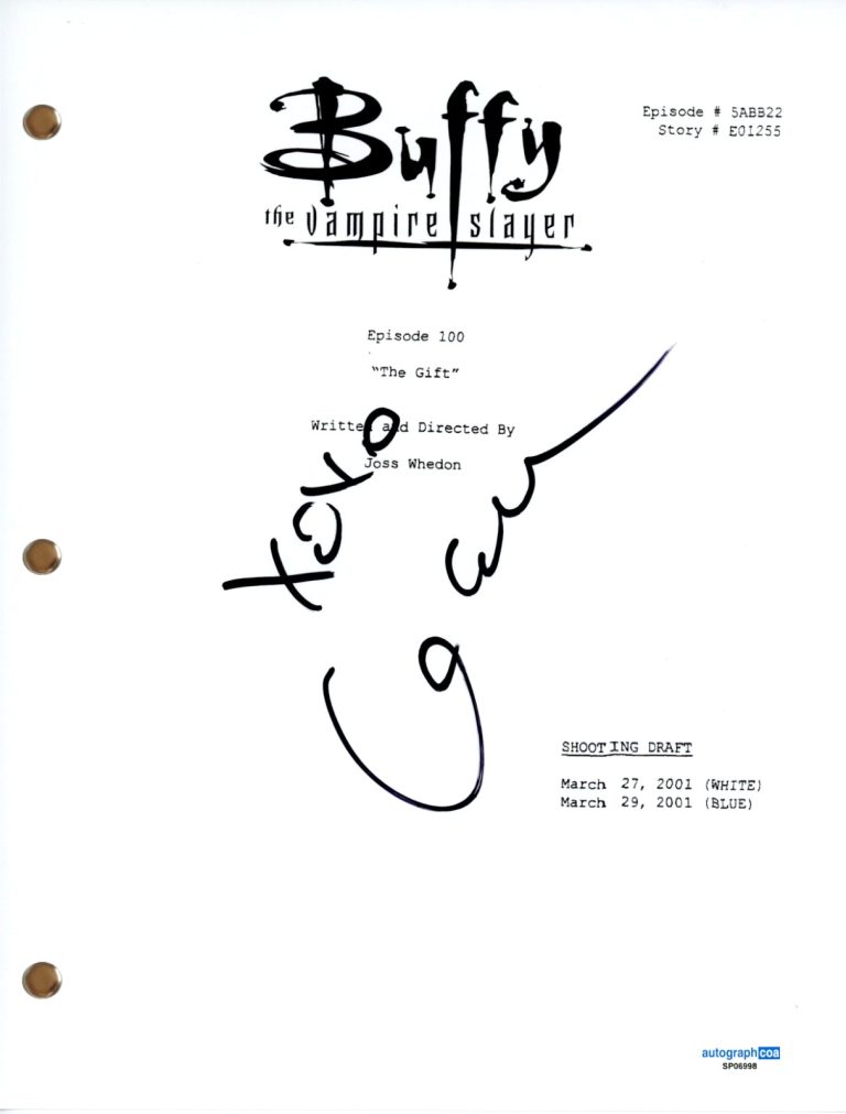 Clare Kramer "Buffy the Vampire Slayer" Signed 'The Gift' TV Script ...
