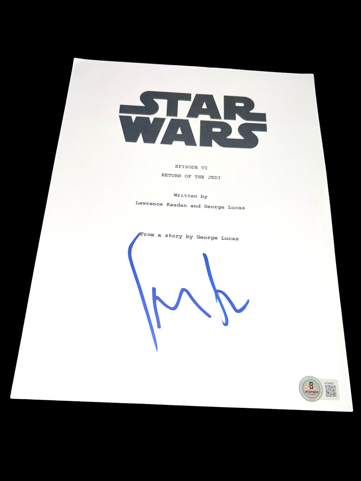 HARRISON FORD SIGNED AUTOGRAPH MOVIE SCRIPT RETURN OF THE JEDI LUCAS ...