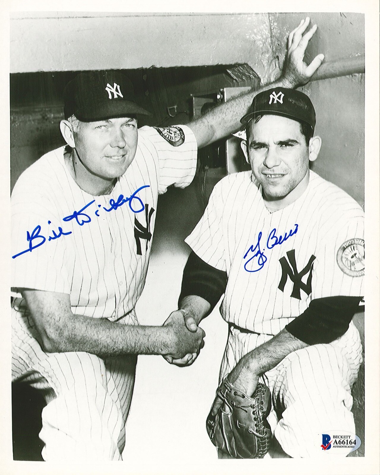 YOGI BERRA & BILL DICKEY DUAL SIGNED 8X10 PHOTOGRAPH BAS A66164 | Autographia