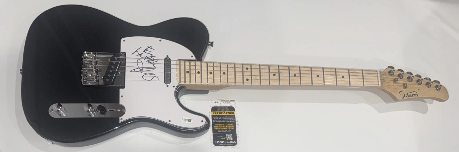 JIM PETERIK SIGNED BLACK ELECTRIC GUITAR SURVIVOR EYE OF THE TIGER JSA ...