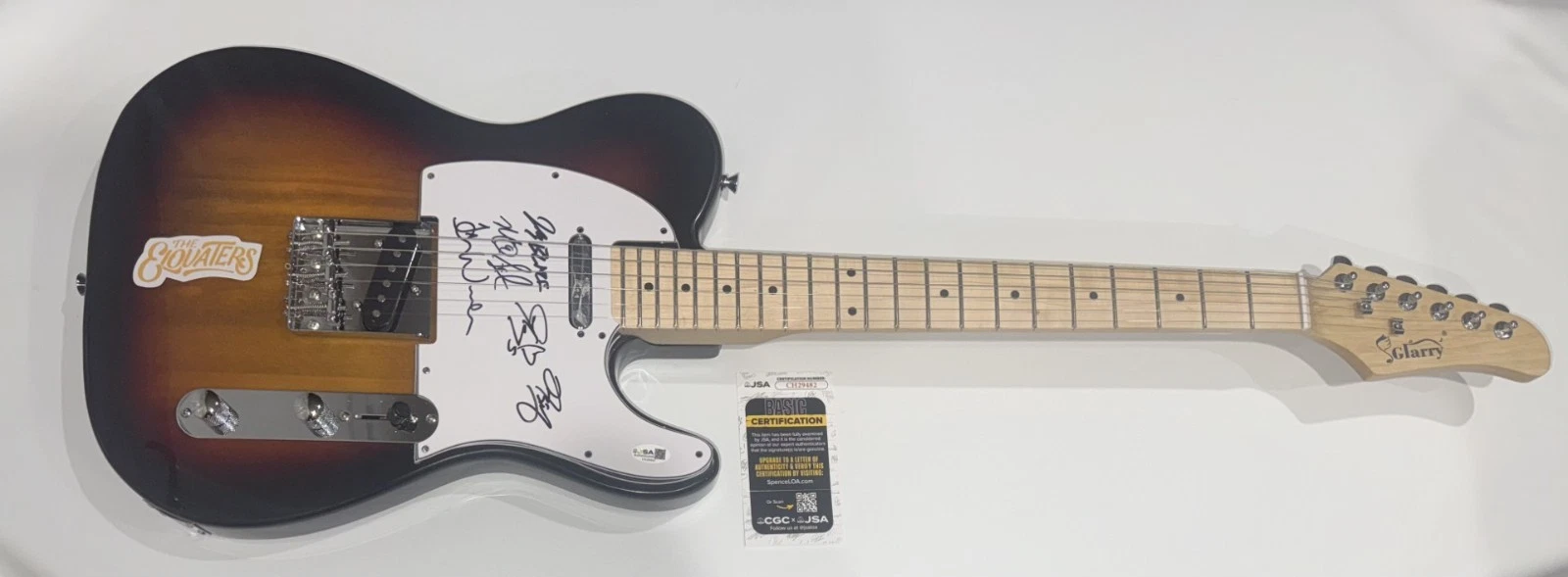 THE ELOVATERS SIGNED SUNBURST ELECTRIC GUITAR JACKSON WETHERBEE ALL 5 ...